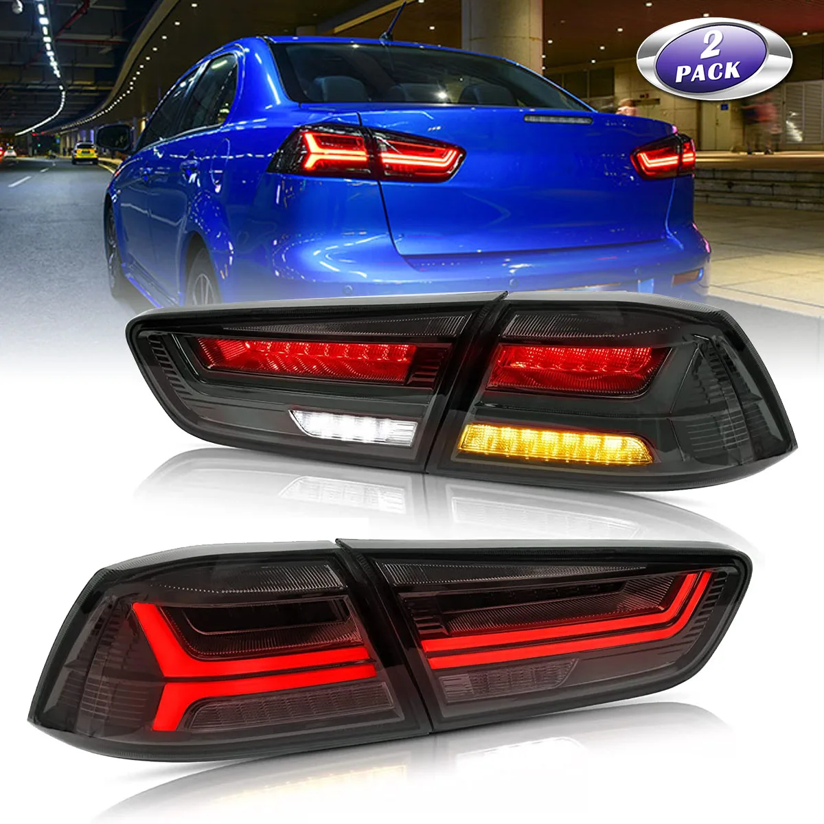 Car LED Lights Taillights For Mitsubishi Lancer & EVO X 2008 2021 ...
