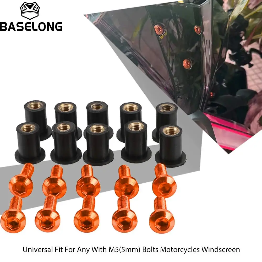 10PCS-Motorcycle-Windscreen-Windshield-Fairing-Bolt-Screw-Kit-For-KTM ...
