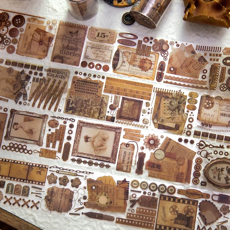 Journamm-60mm-2m-Vintage-PET-Tapes-DIY-Scrapbooking-Collage-Stationery ...