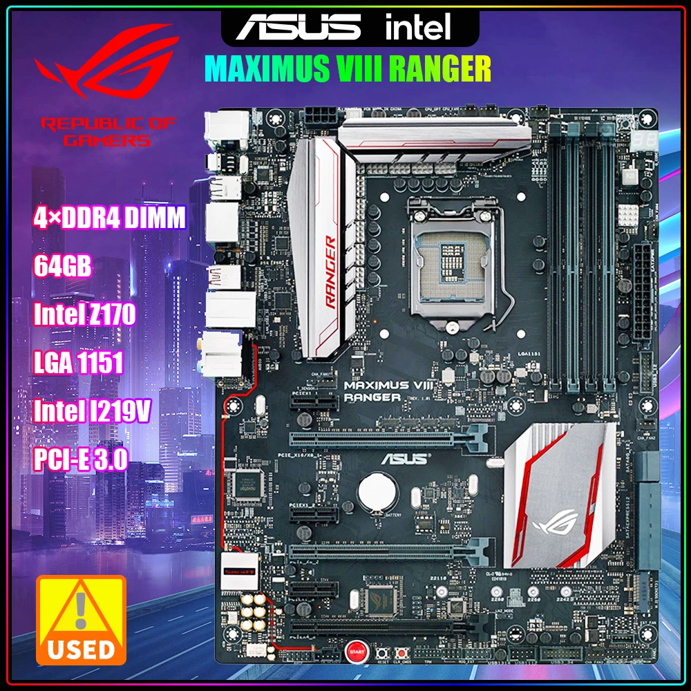 ASUS ROG MAXIMUS VIII RANGER Motherboard With Intel Z170 Chipset ...
