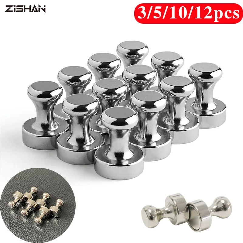 ZIShan-3-12-PCS-Super-Strong-Magnet-Magnetic-Push-pin-s-Sucker ...