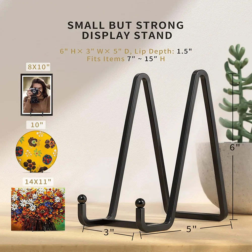 1pcs-Plate-Display-Stand-Picture-Easel-Metal-Plate-Stands-Holder ...