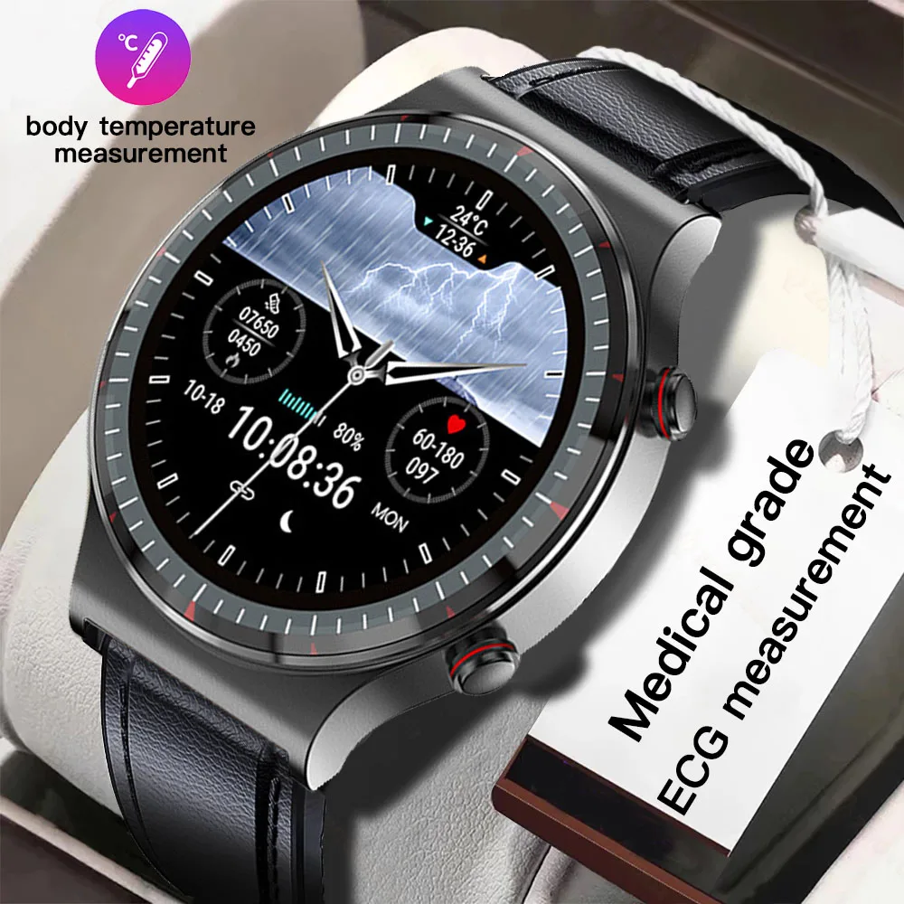 Medical Grade ECG Smart Watch Men Physical Health Body Temperature ...