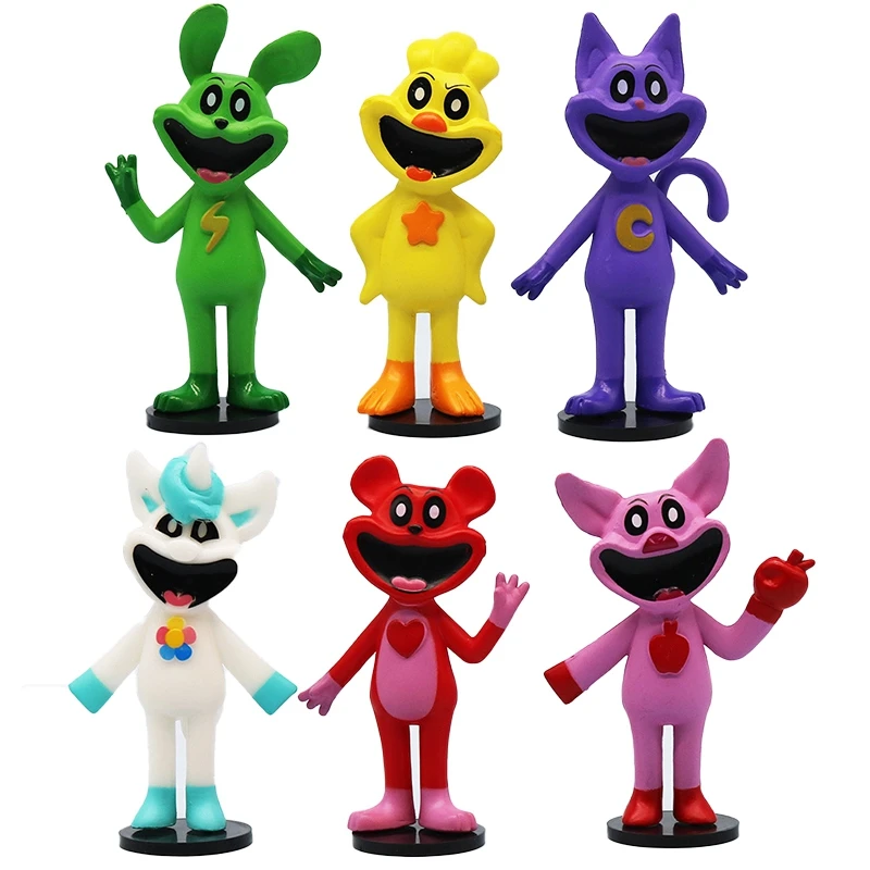 6PCS-Smiling-Critters-Anime-Game-Figure-Scary-Smiling-Animal-Acrtion ...