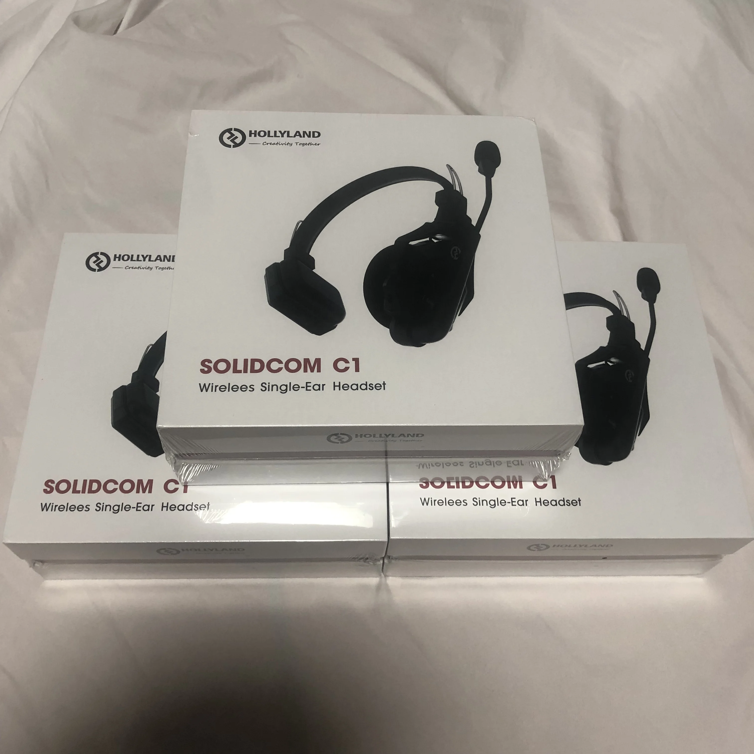 Hollyland Solidcom C1 무선 인터콤 통신 헤드셋 싱글 이어 헤드폰 마이크, 1000ft Los Range|사진 ...