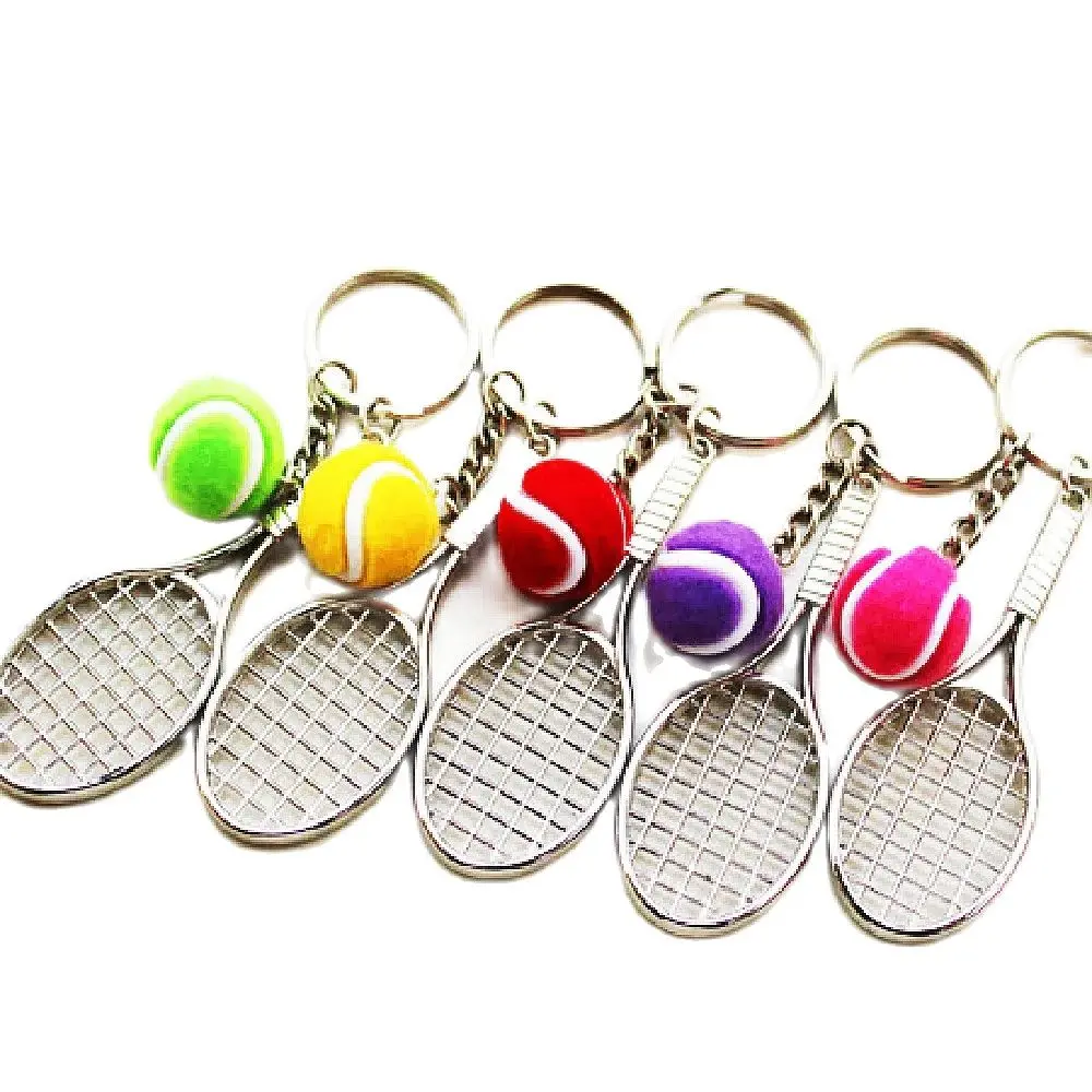 Classic-3D-Tennis-Ball-Model-key-chain-Special-Tennis-Racket-keyring ...