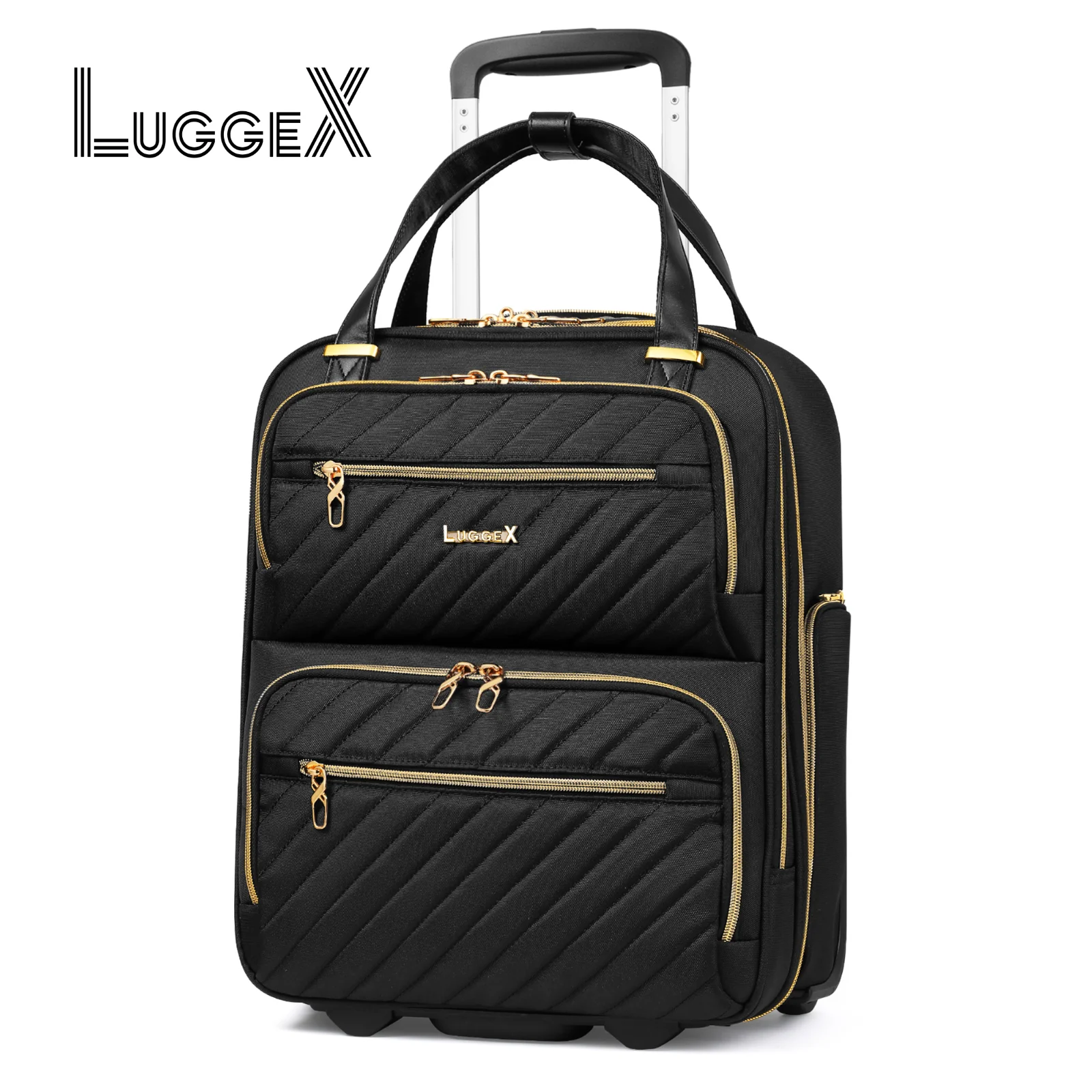 LUGGEX-Underseat-Carry-On-Luggage-with-Wheels-Stylish-Lightweight-Under ...