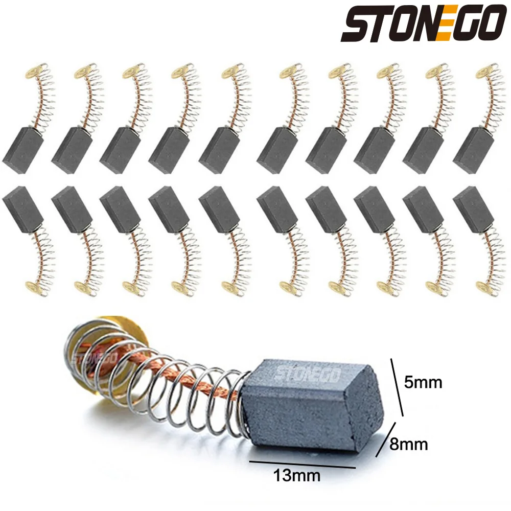 STONEGO 10Pcs Carbon Brushes - Replacement Spare Parts for Electric ...