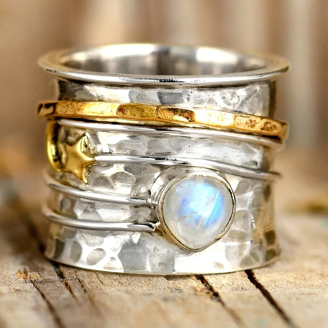Vintage-Anti-Stress-Spinner-Rings-for-Women-Sun-Moon-Star-Anxiety ...