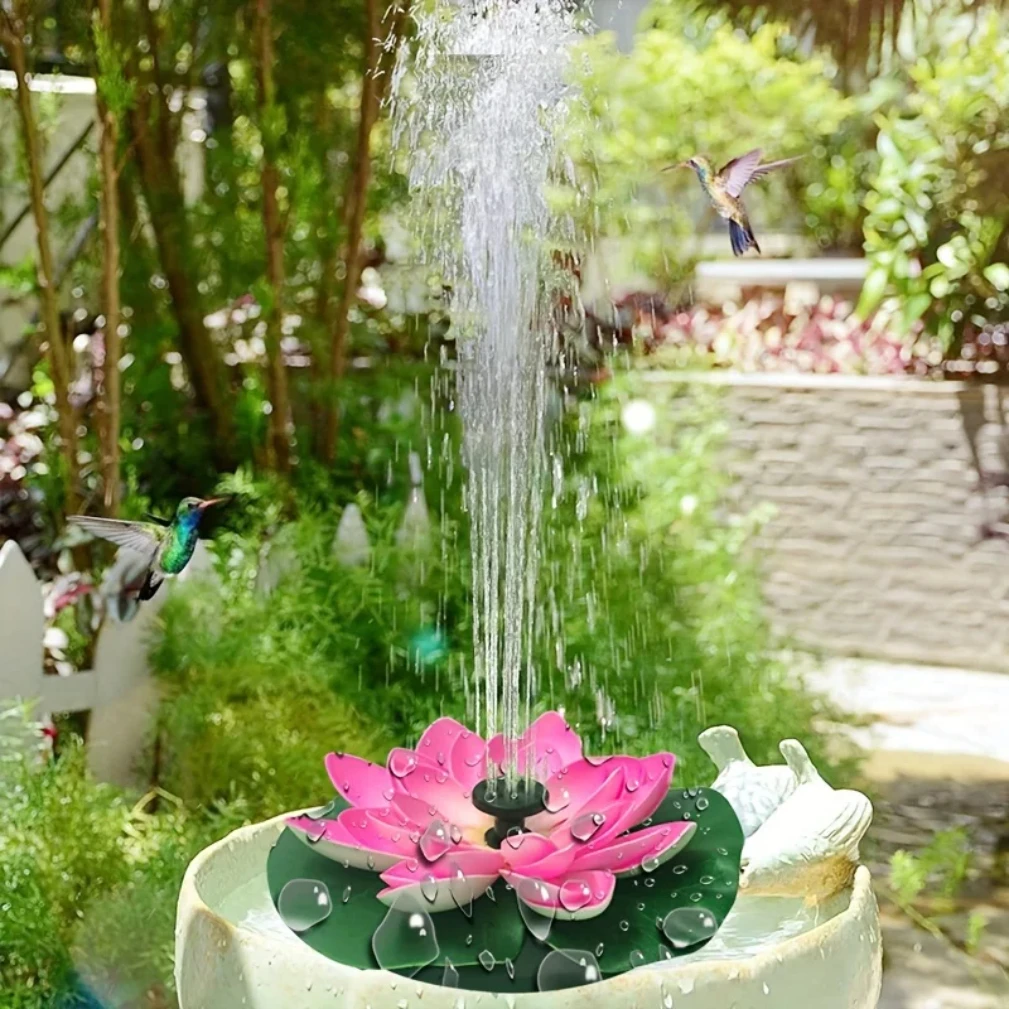 2025 1.2W solar lotus fountain pump, DIY lotus solar fountain, suitable ...