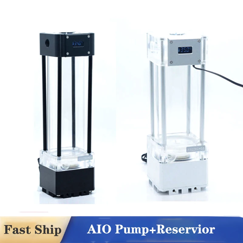 FREEZEMOD-AIO-Pump-Reservoir-With-Temperature-Display-Water-Tank-Res ...