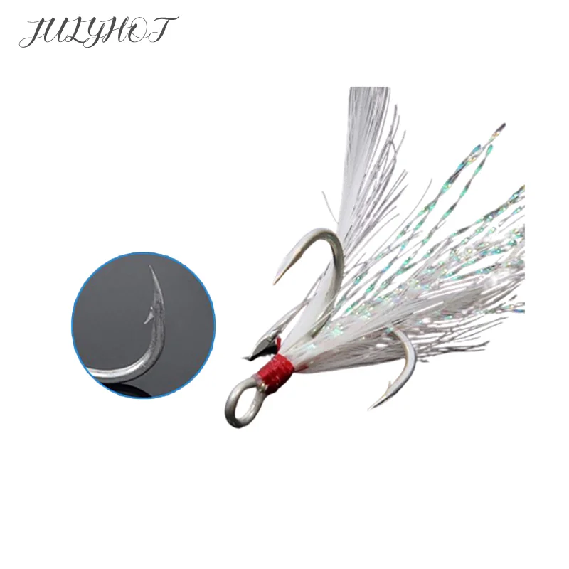 1pcs-Treble-Fishing-Hooks-With-Feather-Tackle-Fishing-Hook-Stronger ...