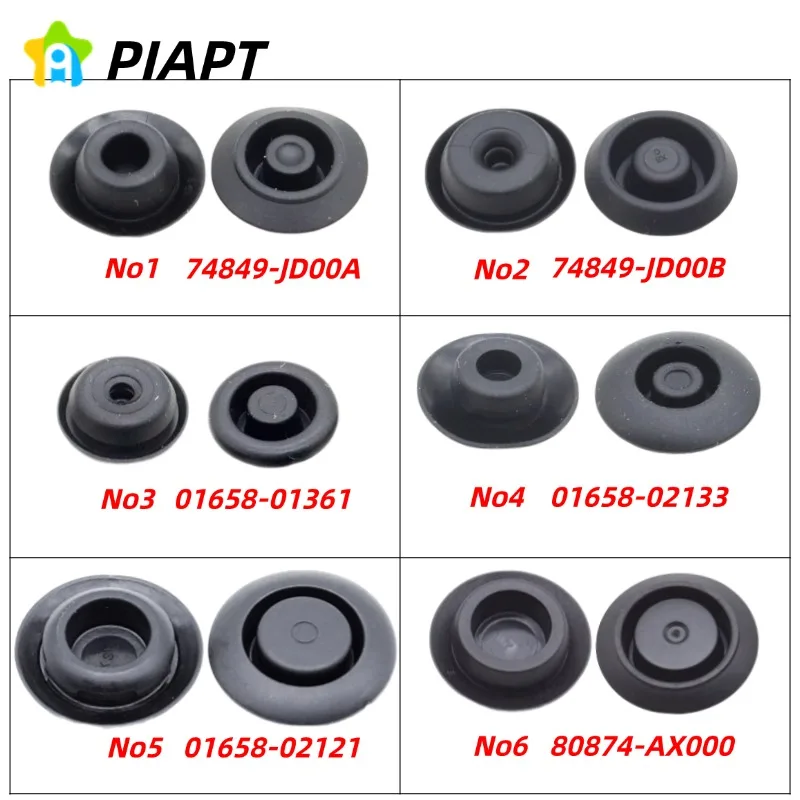 10PCS Black Rubber Hole Plug OE# 01658-01361 01658-02121 74849-JD00B ...