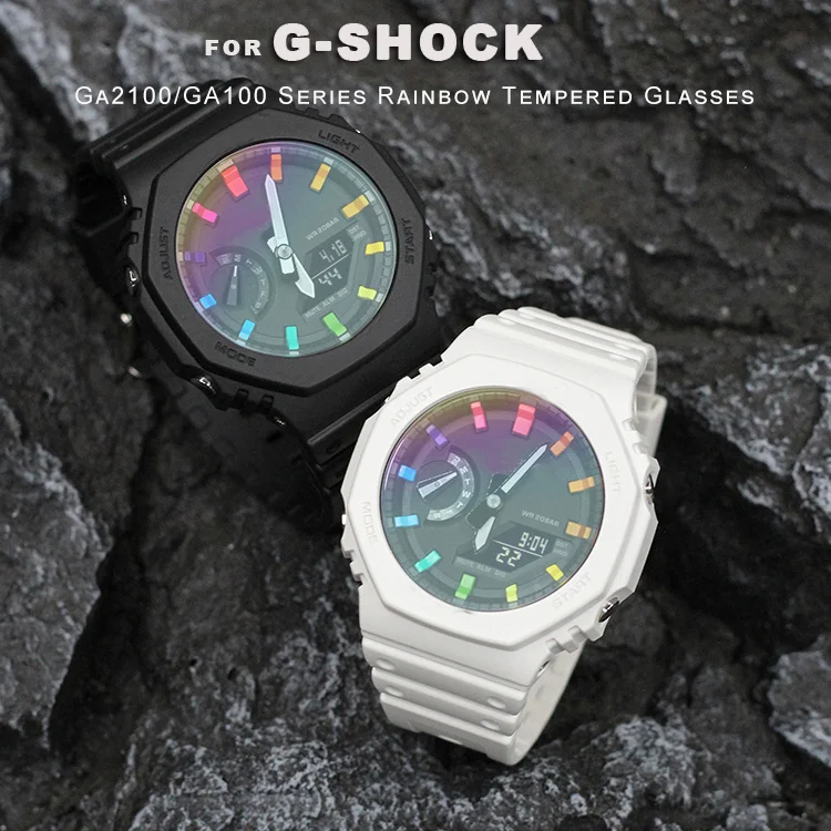 Casioak-Rainbow-Tempered-Glass-Screen-Protector-For-G-shock-GA2100 ...