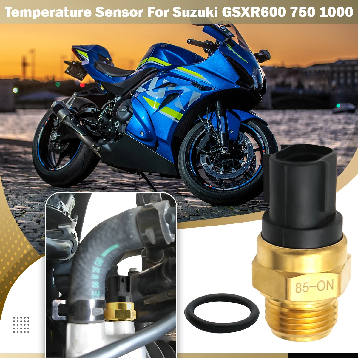 Radiator-Fan-Switch-Universal-Motorcycle-Temperature-Sensor-For-Suzuki ...