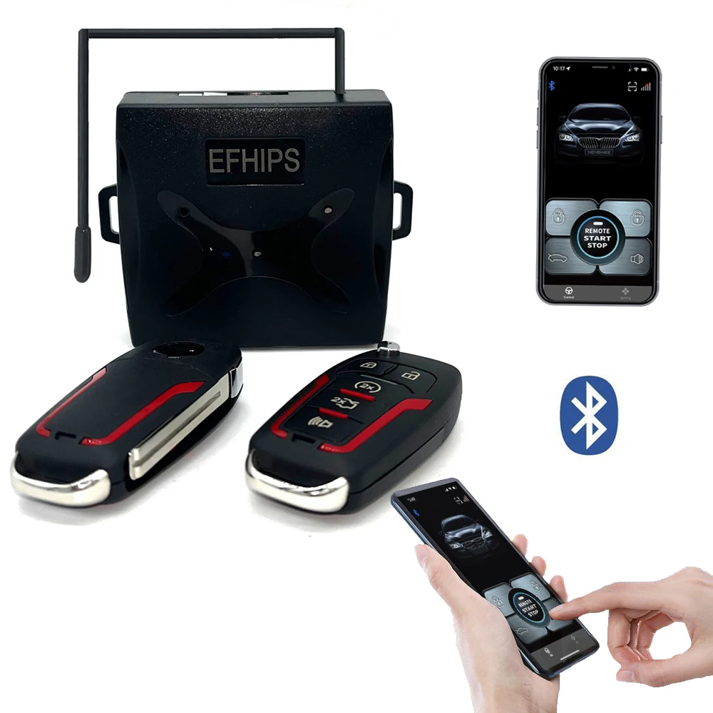 New-Car-Alarm-With-Autostart-Push-Auto-Start-Stop-Keyless-Entry-System ...