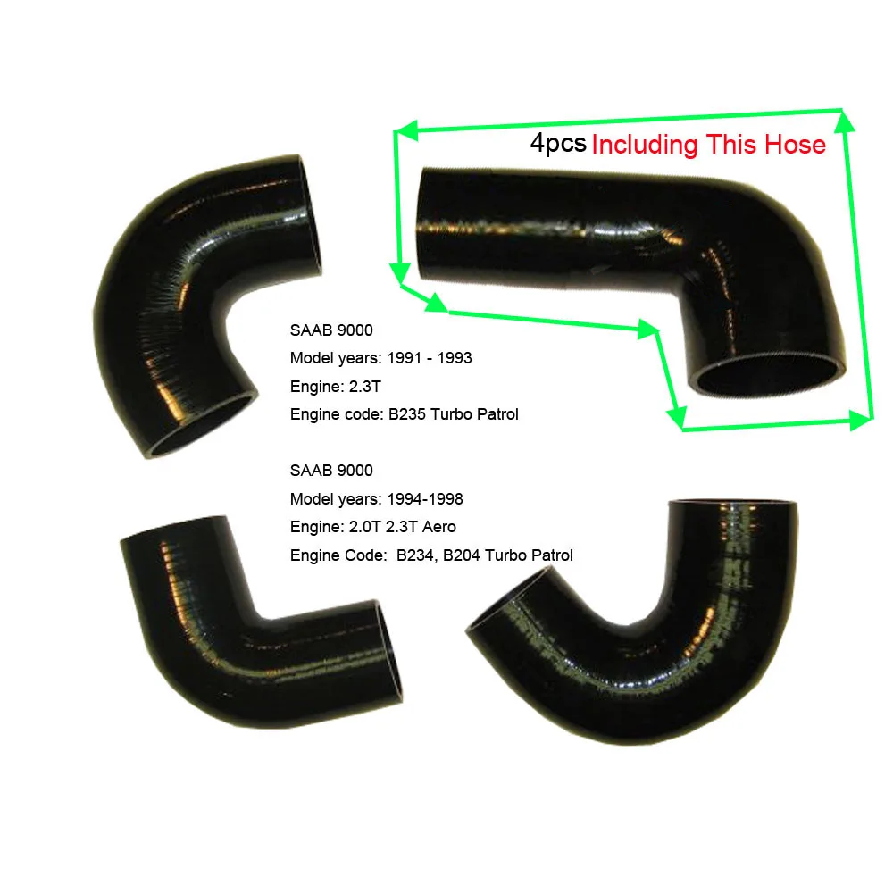 Intercooler Pressure Turbo Hose For SAAB 9000 2.3T B235 91-3-93, Aero 2 ...
