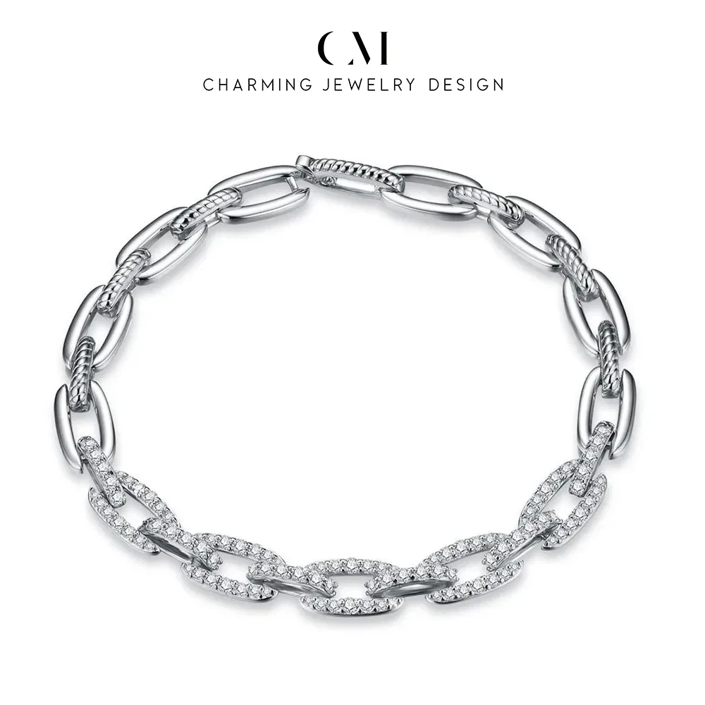 CHARMING-D-VVS1-Color-Moissanite-Diamond-Bracelet-for-Women-S925 ...