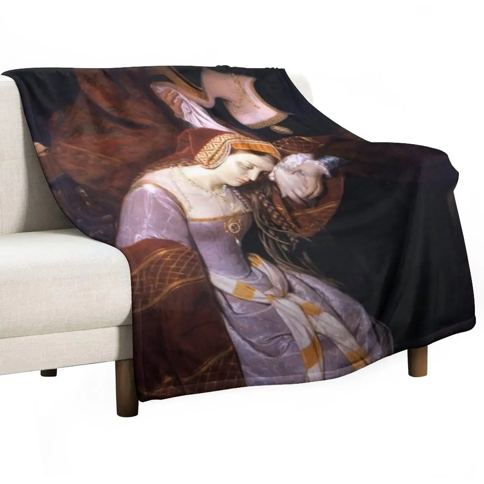 Anne Boleyn in the Tower by Edouard Cibot | The six Throw Blanket ...