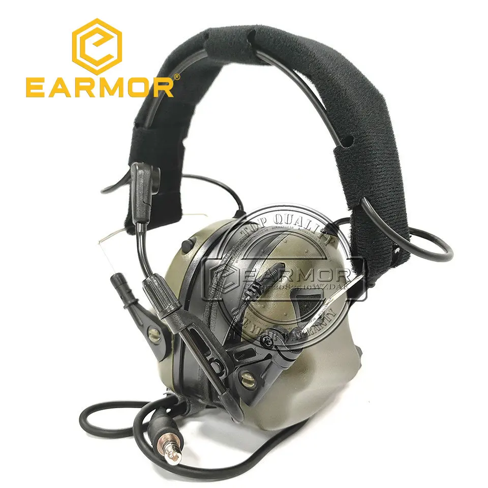 Earmor Tactical Headset M32 MOD4 Foliage Green Noise Canceling ...
