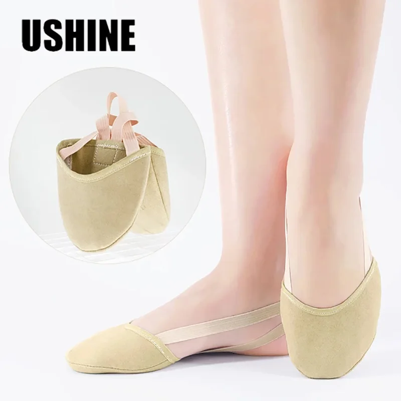 USHINE-Half-PU-Leather-Sole-Ballet-Pointe-Dance-Shoes-Rhythmic ...