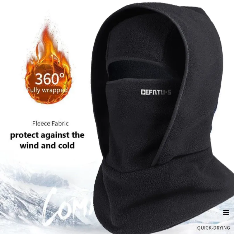 Winter Warm Hat Scarf Face Mask Hat 3 in One Outdoor Skiing Riding ...