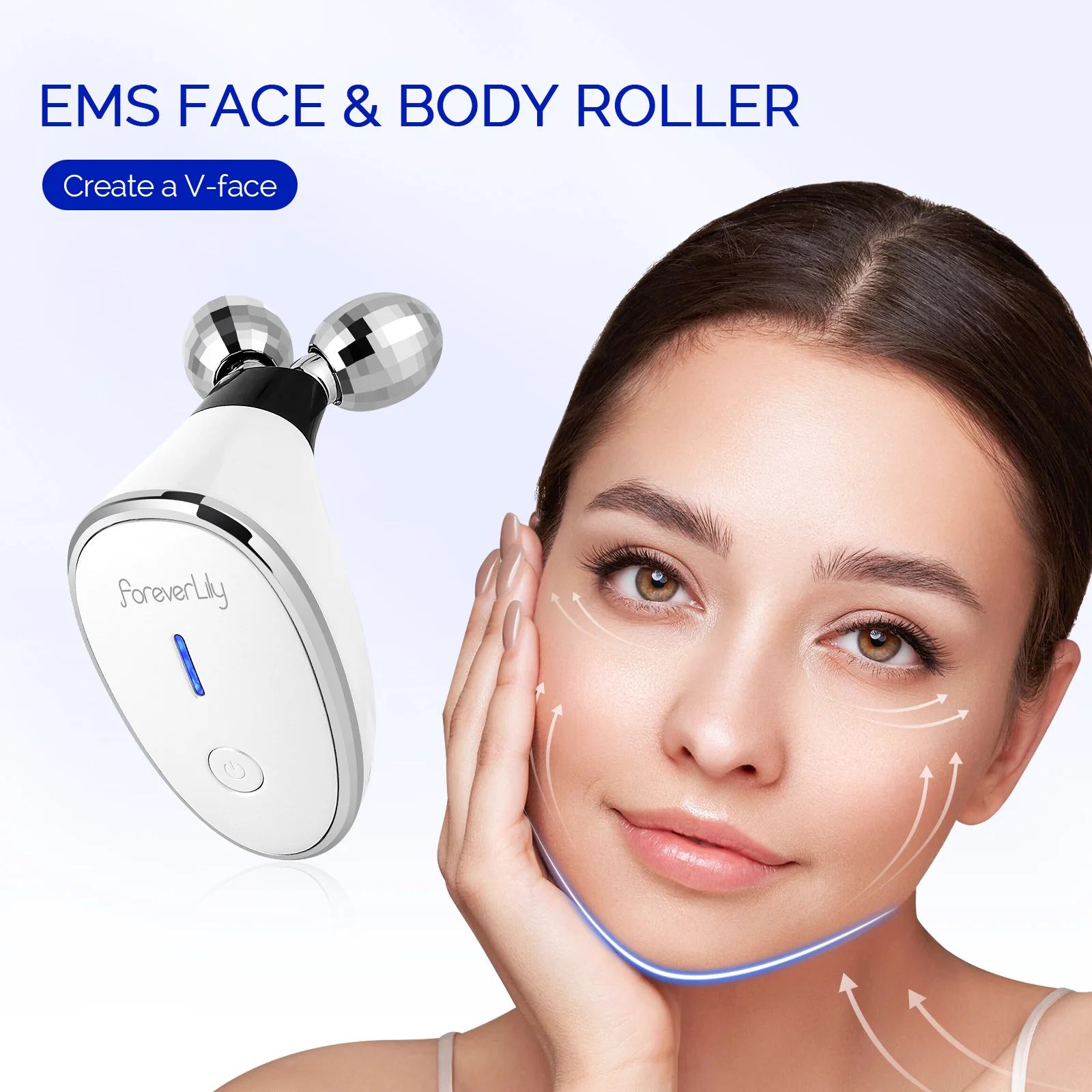 Foreverlily-Face-Body-Roller-Massager-Facial-Lifting-Roller-Chin ...