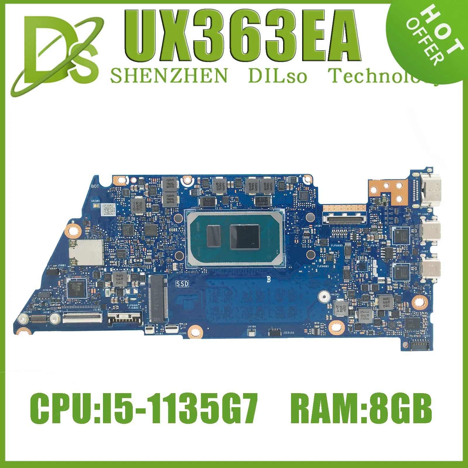 KEFU-UX363JA-UX363EA-Mainboard-For-ASUS-Zenbook-Flip-13-UX363-BX363JA ...
