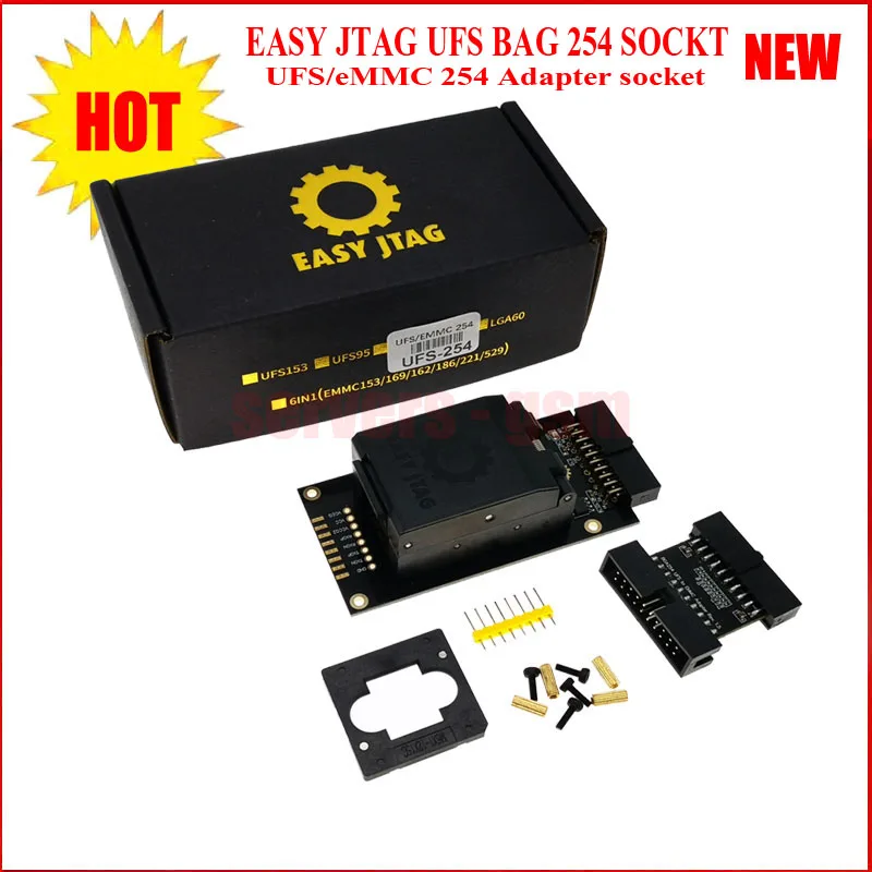 2023 original novo easy jtag ufs BGA 254 soquete/emmc 254 adaptador ...