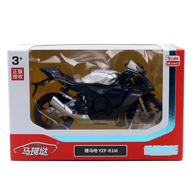1/12 Yamaha YZF-R1M Motorcycle Model Toy Alloy Diecast with Rubber ...