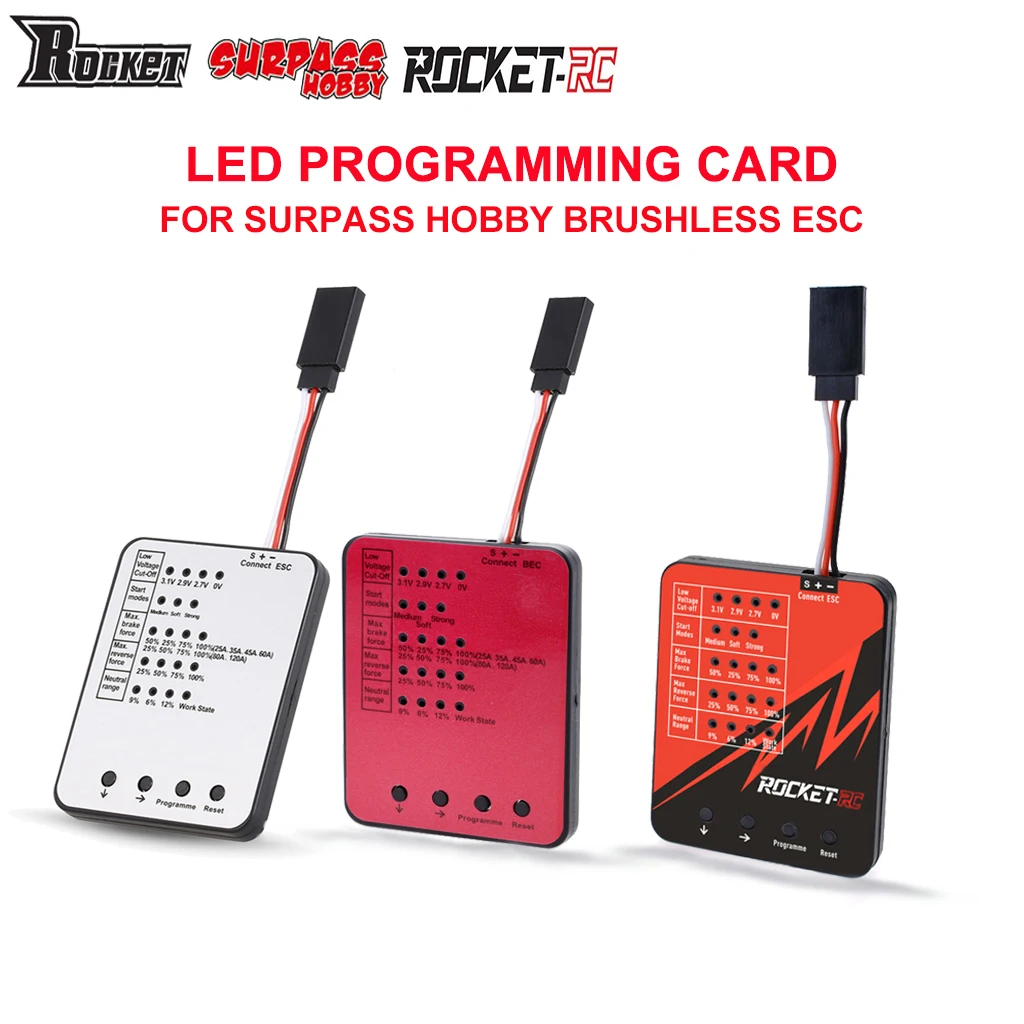 Surpass Hobby Rocket-Rc LED Programming Card For RC Car 18A 25A 35A 45A ...