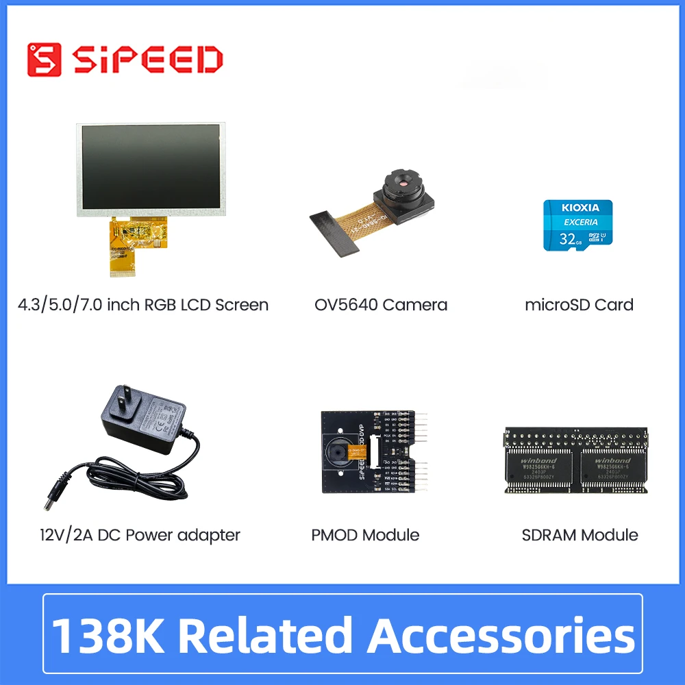 Sipeed-Tang-Mega-138K-Dock-Accessories-TF-card-screen-PMOD-module-power ...
