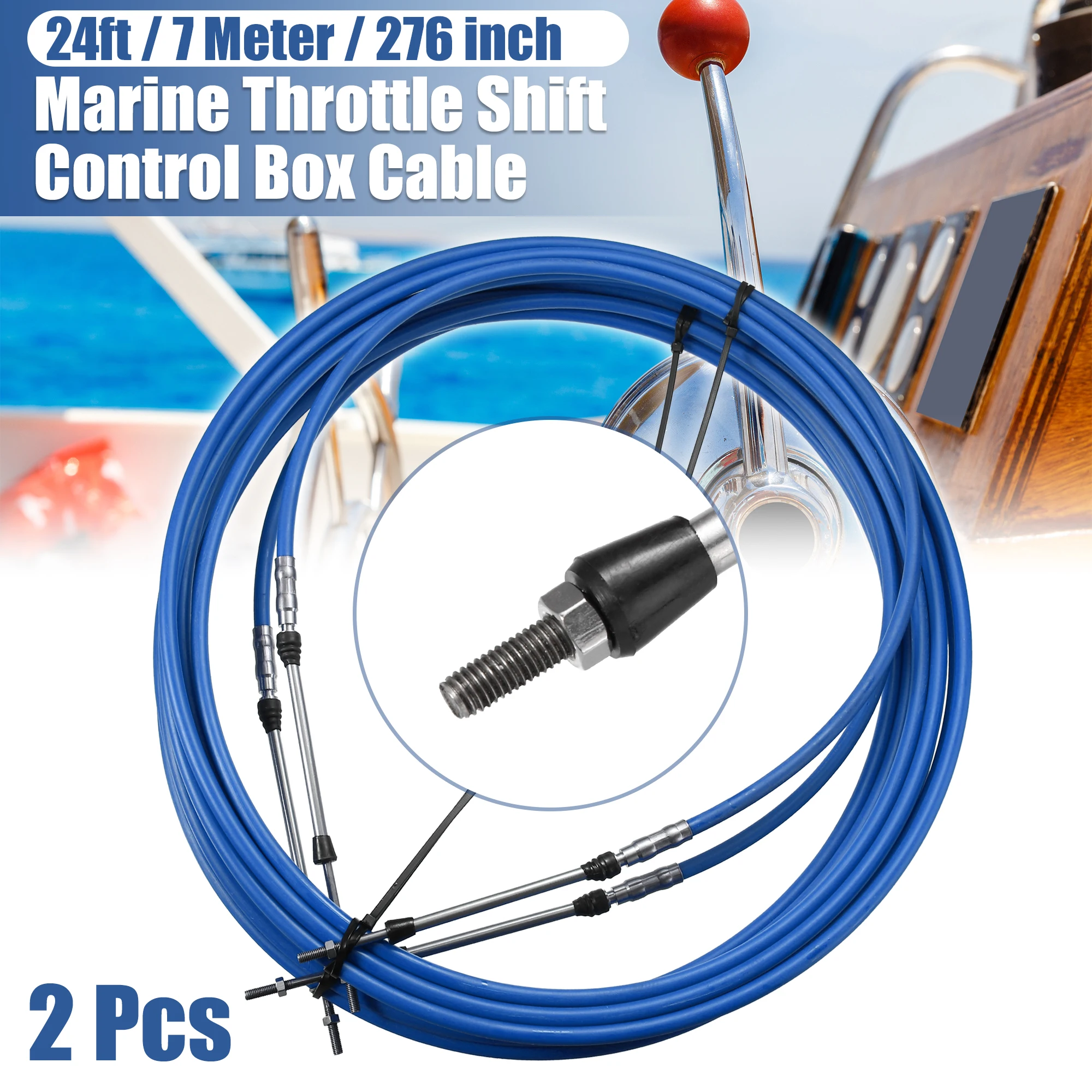 X-Autohaux-1-2pcs-10ft-24ft-Marine-Throttle-Cable-3300-33C-Throttle ...
