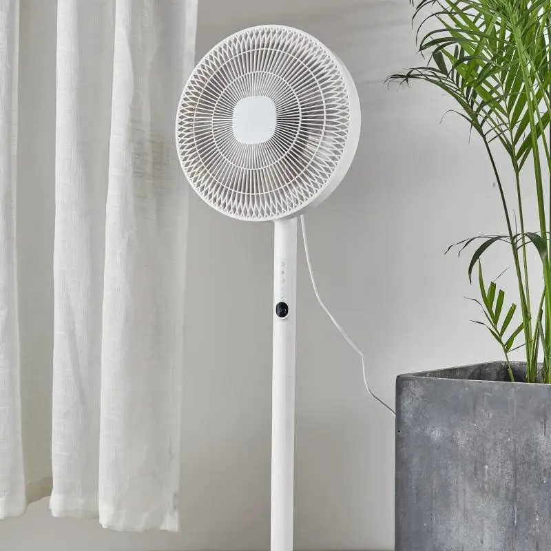 가정용 대형 풍량 선풍기, 테이블 및 바닥 겸용, 14 엽 선풍기, 부드럽고 저소음, 머리를 흔들 수 있음