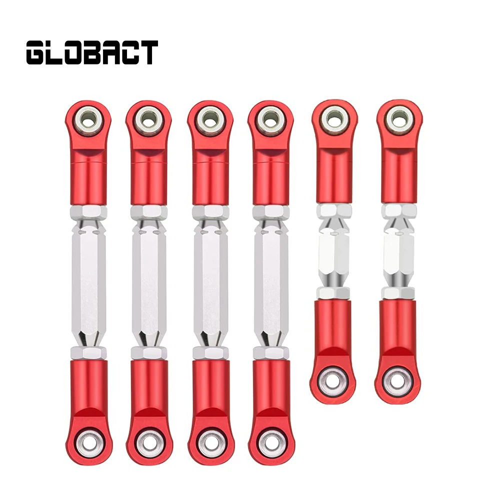 Globact-Aluminum-Adjustable-Tie-Rods-Turnbuckles-Toe-Links-Set-Linkage ...