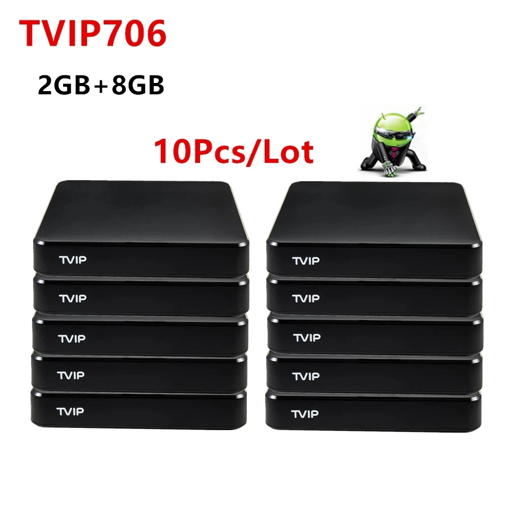 10pcs New TVIP 706 TV Box 4K Android 11.0 v706 Amlogic S905W2 Quad Core ...