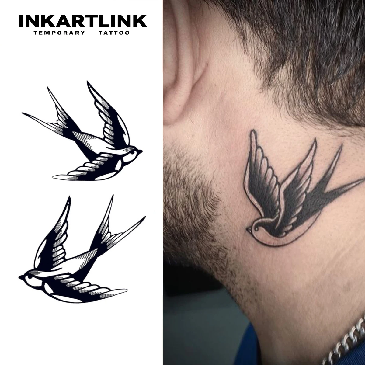 Swallow-Temporary-Tattoo-Lasts-To-15-Days-New-Technology-Magic ...