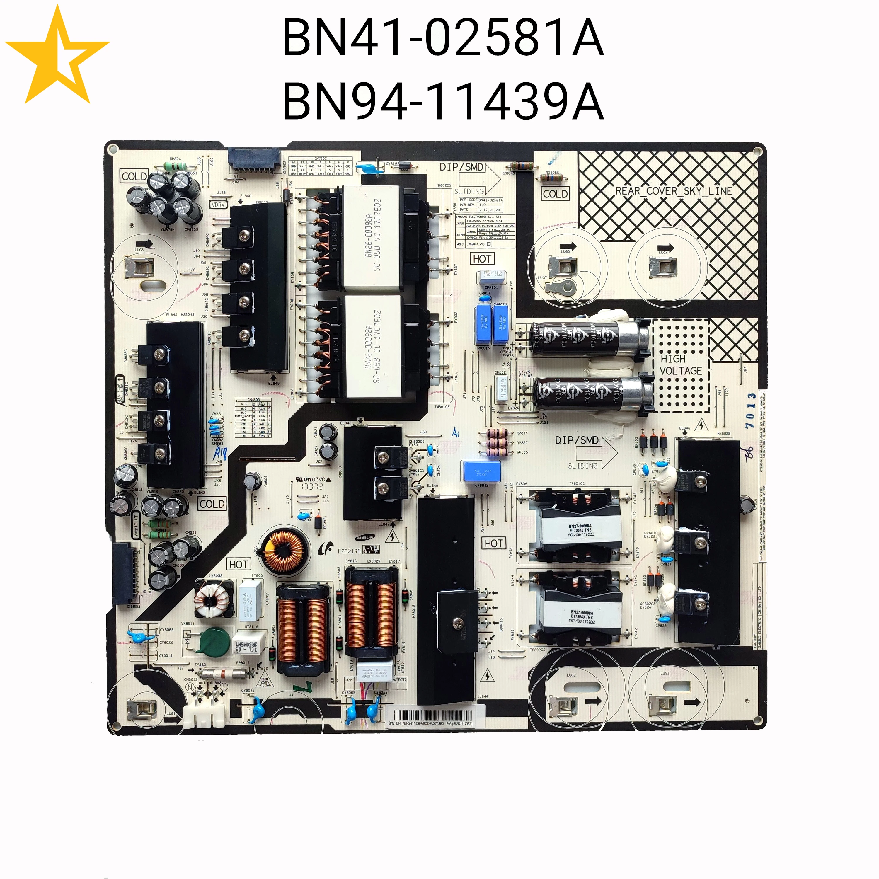 Original-Power-Supply-Board-BN41-02581A-BN94-11439A-L75E8NA-MVD-For ...