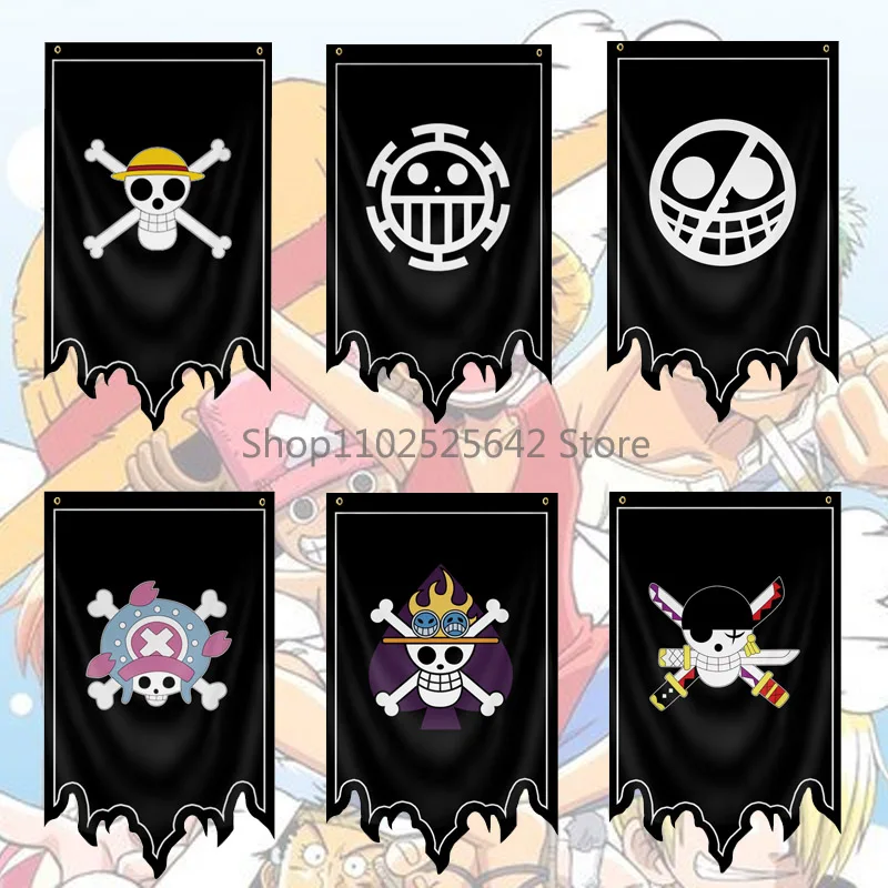Luffy-Bandera-de-One-Piece-decoraci-n-de-pared-pinturas-de-Anime-muerte ...