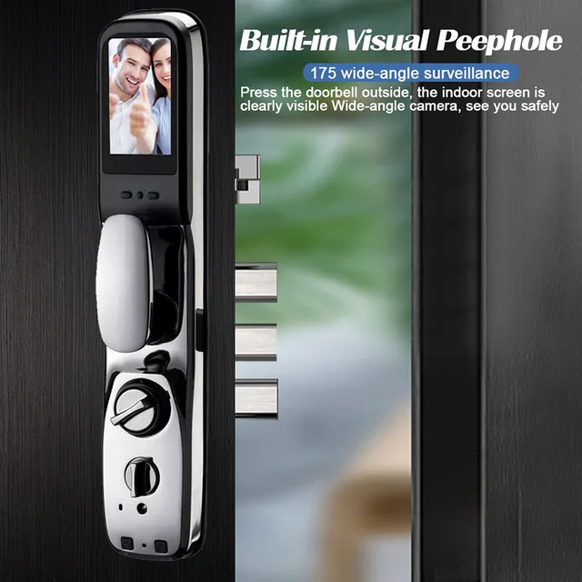3D Face Real-time Intercom Smart Door Lock Security Face Camera ...