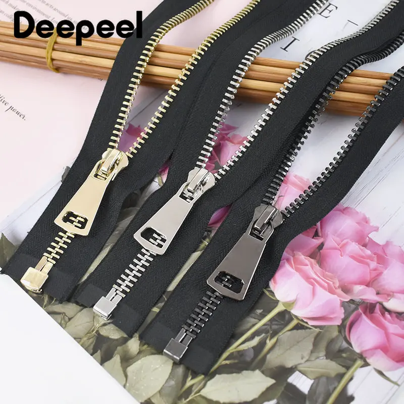 1Pc-8-10-Large-Metal-Zipper-60-100cm-Open-End-Zips-for-Coat-Jacket-Tent ...