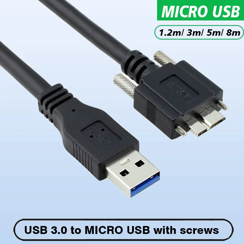 1.2m/3m/5m/8m 5Gbps USB 3.0 to Micro B USB 3.0 Data Hard disk ...
