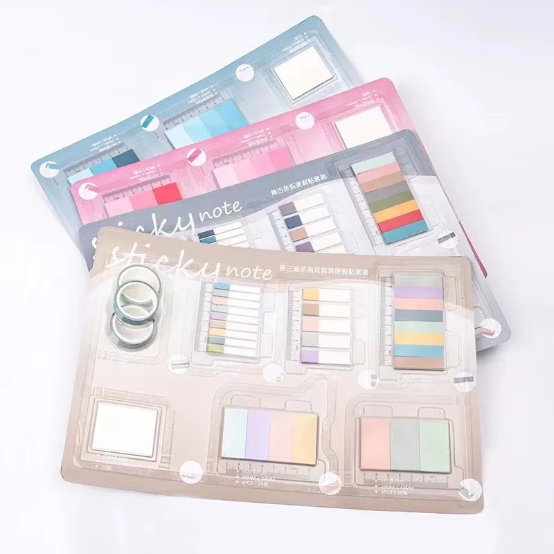 1-Set-Memo-Pad-Transparent-Notebook-Cute-Index-Stickers-Notes-Books ...