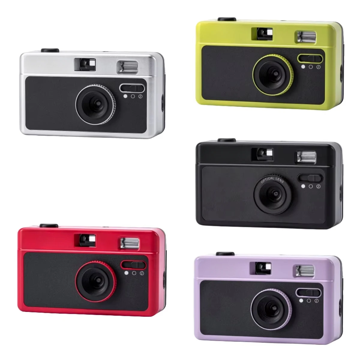 135AC 35mm Plastic Compact Simple Film Camera Flash Vintage Camera ...