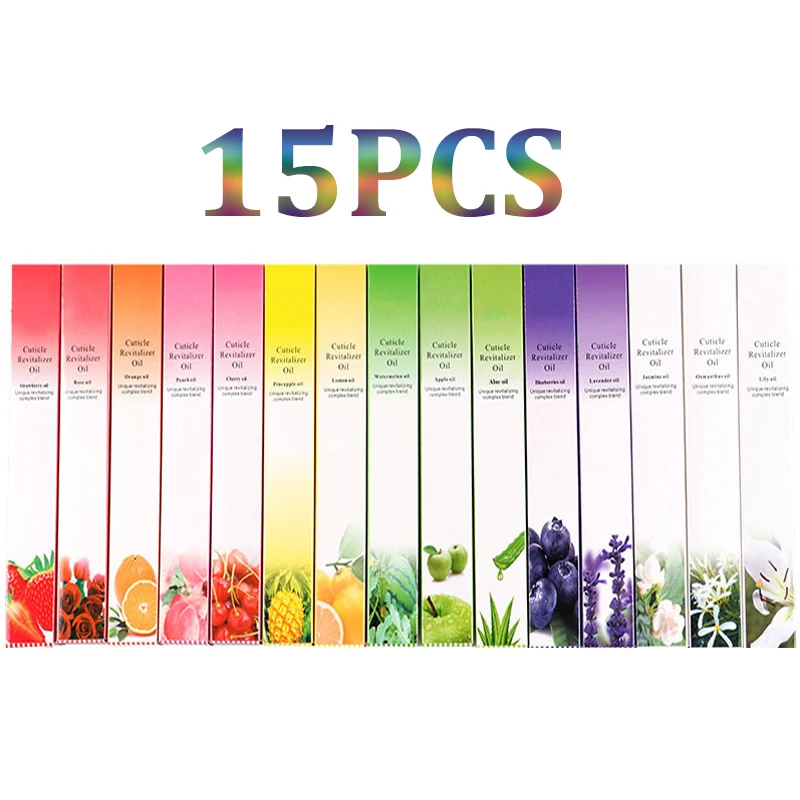 15 맛 네일 영양 오일 펜 방지 Agnail 네일 트리트먼트 큐티클 오일 과일 향수 영양 피부 유연제 관리 도구|네일 ...