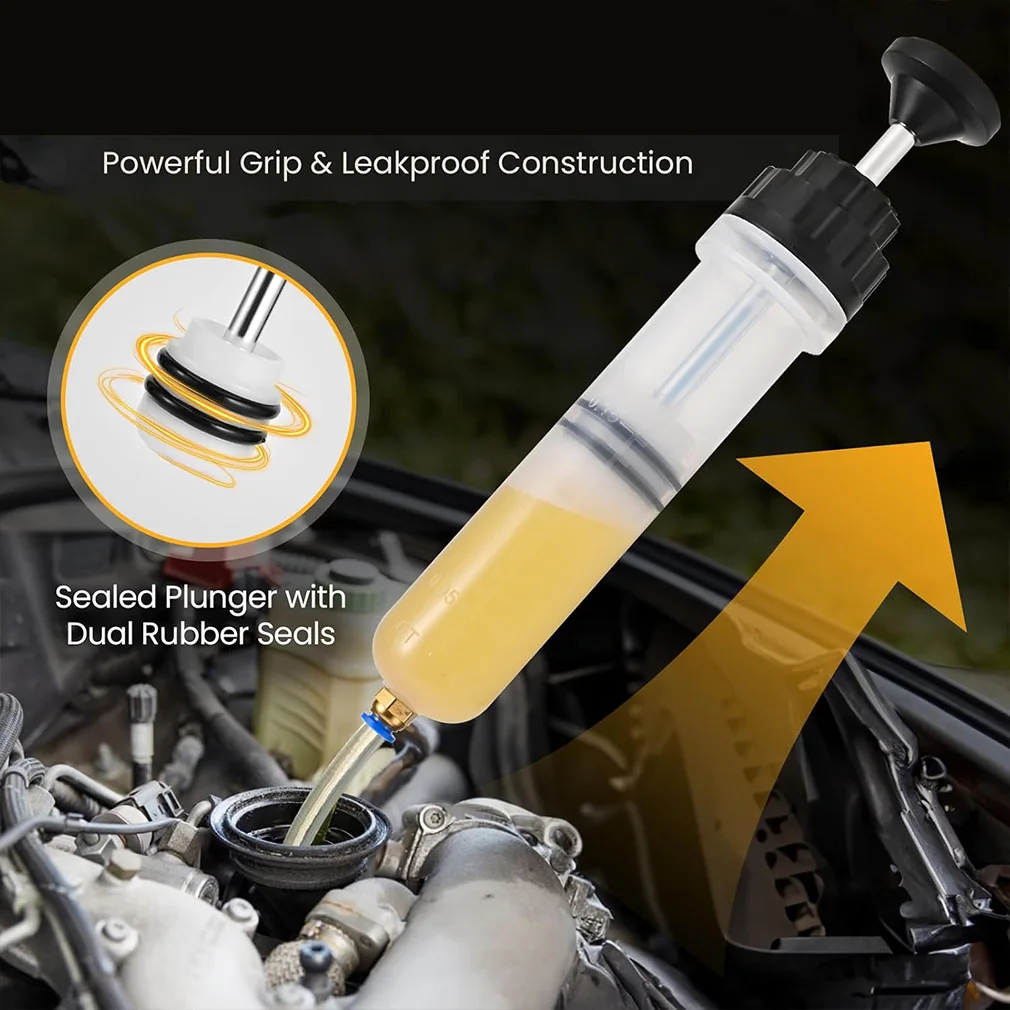 Car Oil Fluid Extractor Reusable Auto Oil Change Syringe with Hose ...