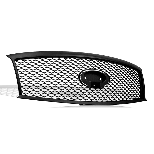 Gloss Black Car Racing Grills Front Grille Upper Bumper Mesh ...