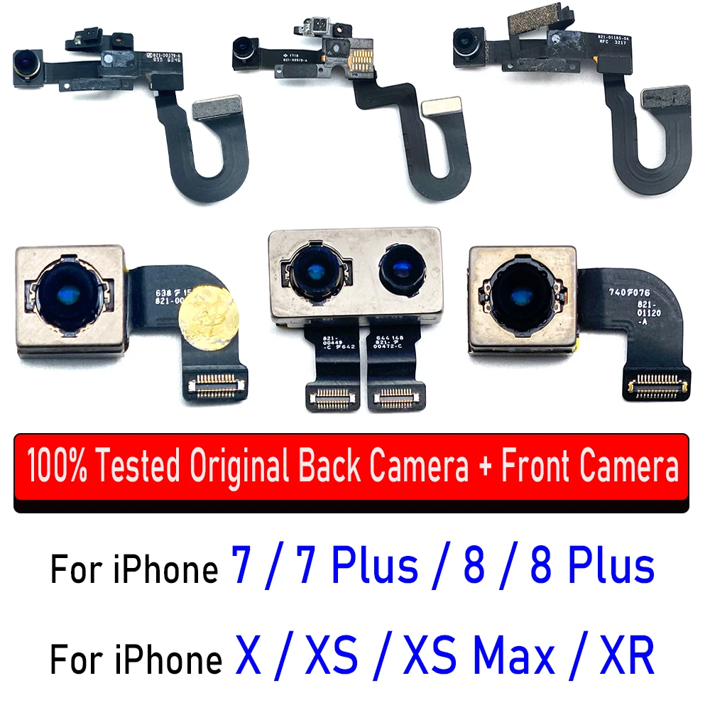 100-Tested-Original-Back-Big-Main-Camera-Module-And-Front-Small-Camera ...