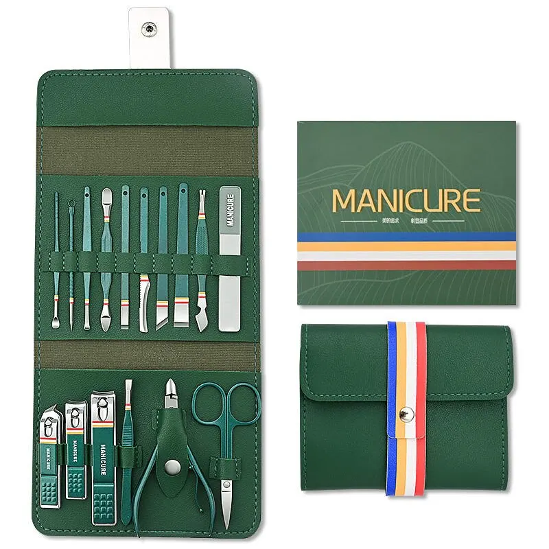 16Pcs-Nail-Manicure-Set-Pedicure-Kit-Eyebrow-Tweezers-Men-Women-Nail ...