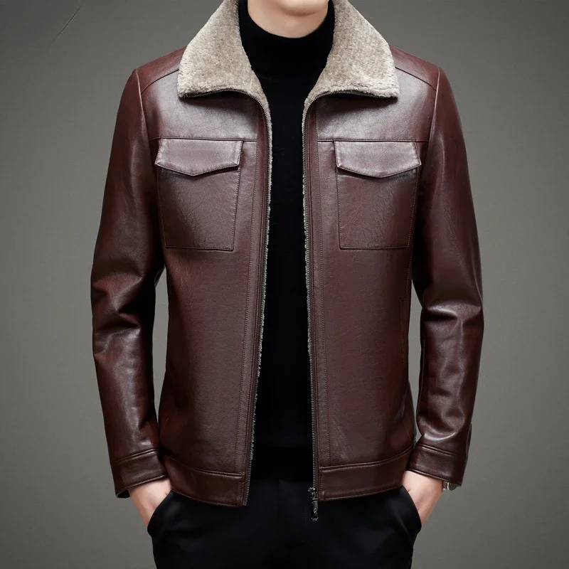 Genuine-Leather-Jackets-for-Men-Clothing-Autumn-Winter-Warm-Leather ...